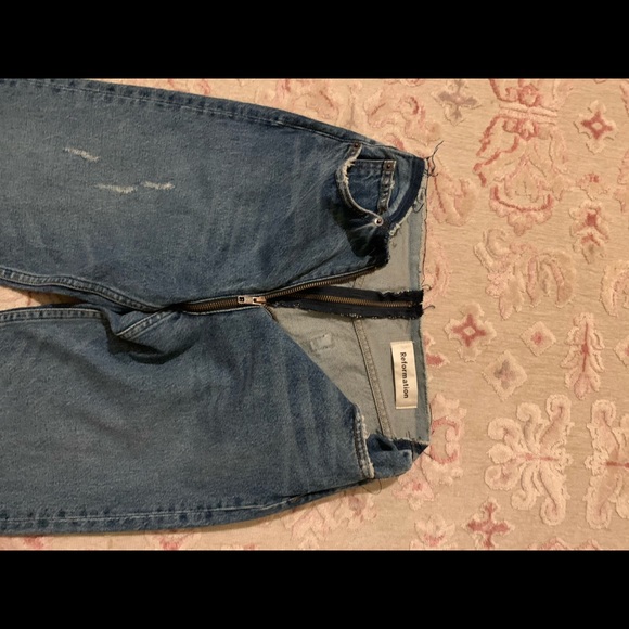 Reformation | Jeans | Brand New Reformation Zipper Raw Cut Denim | Poshmark